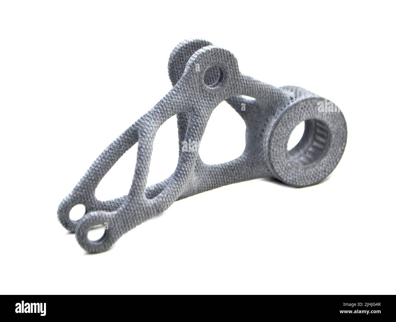 Model printed on 3D printer isolated on white background. Object ...