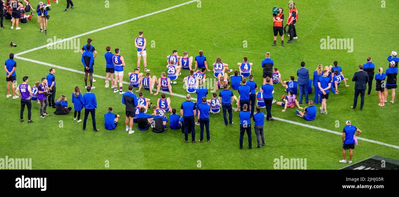 Post game celebrations 2021 AFL Grand Final at Optus Stadium Perth ...