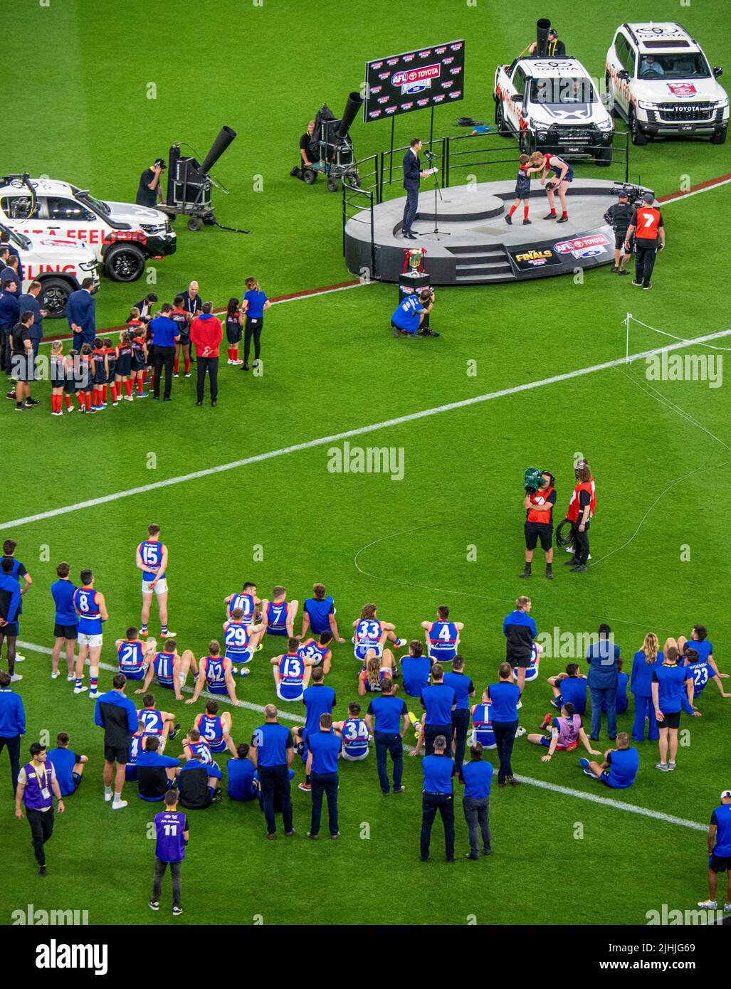 Post game celebrations 2021 AFL Grand Final at Optus Stadium Perth ...