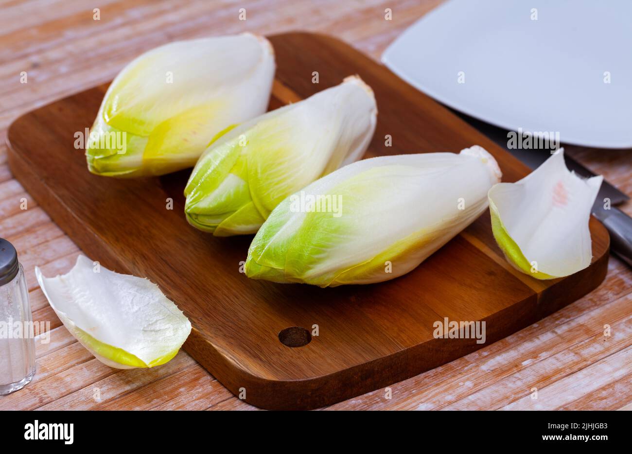 Vegetarian food before cooking, raw endive Stock Photo - Alamy