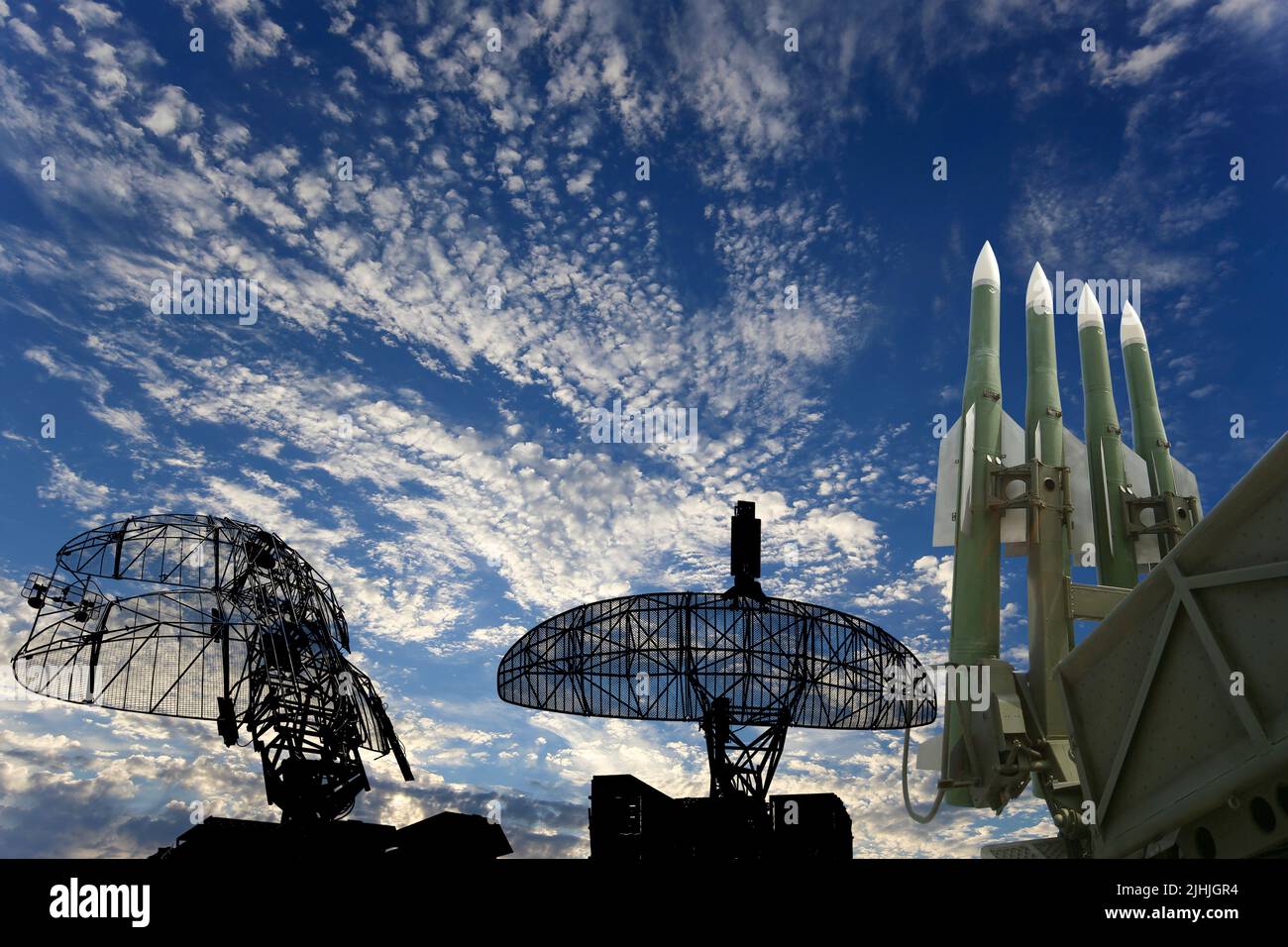 Air defense radars of military mobile anti aircraft systems and modern ...