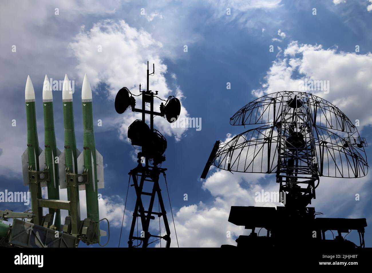 Air defense radars of military mobile anti aircraft systems and modern ...