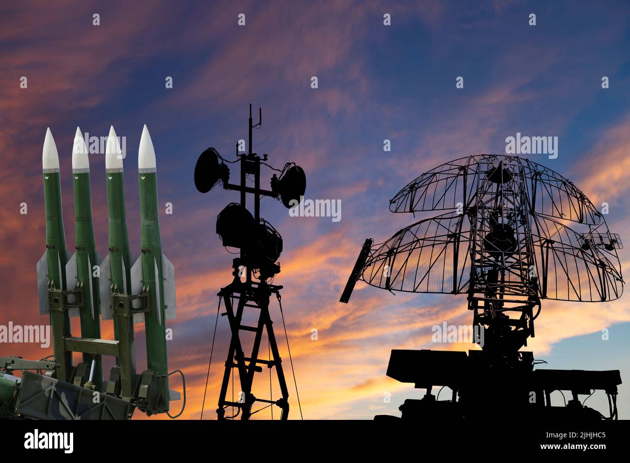 Air defense radars of military mobile anti aircraft systems and modern ...