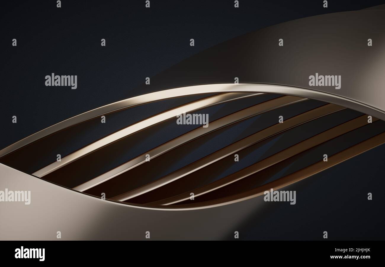 Metallic curve geometry background, 3d rendering. Computer digital drawing Stock Photo - Alamy