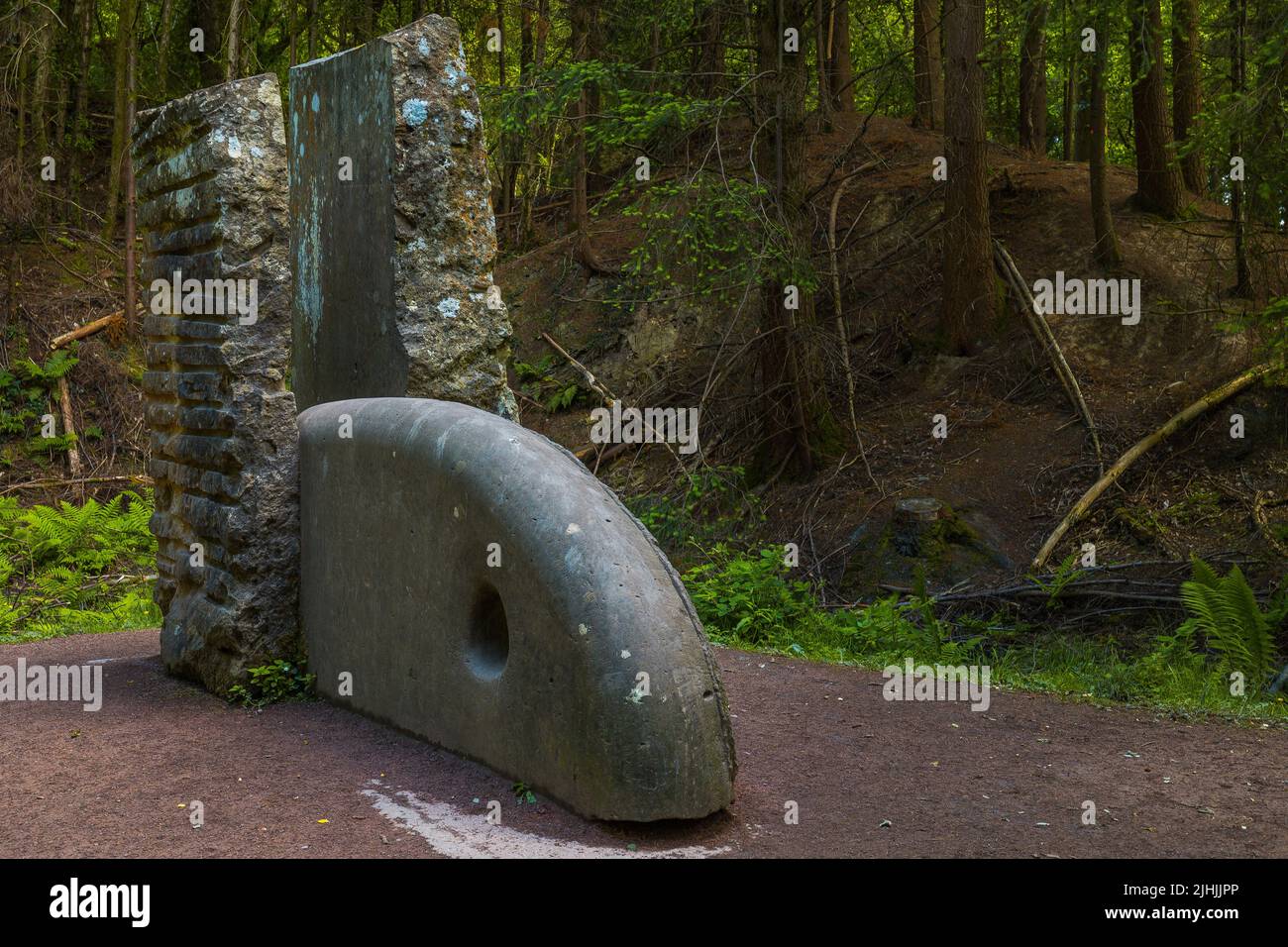 "Heart of Stone", Sculpture Trail, Forest of Dean Stock Photo - Alamy