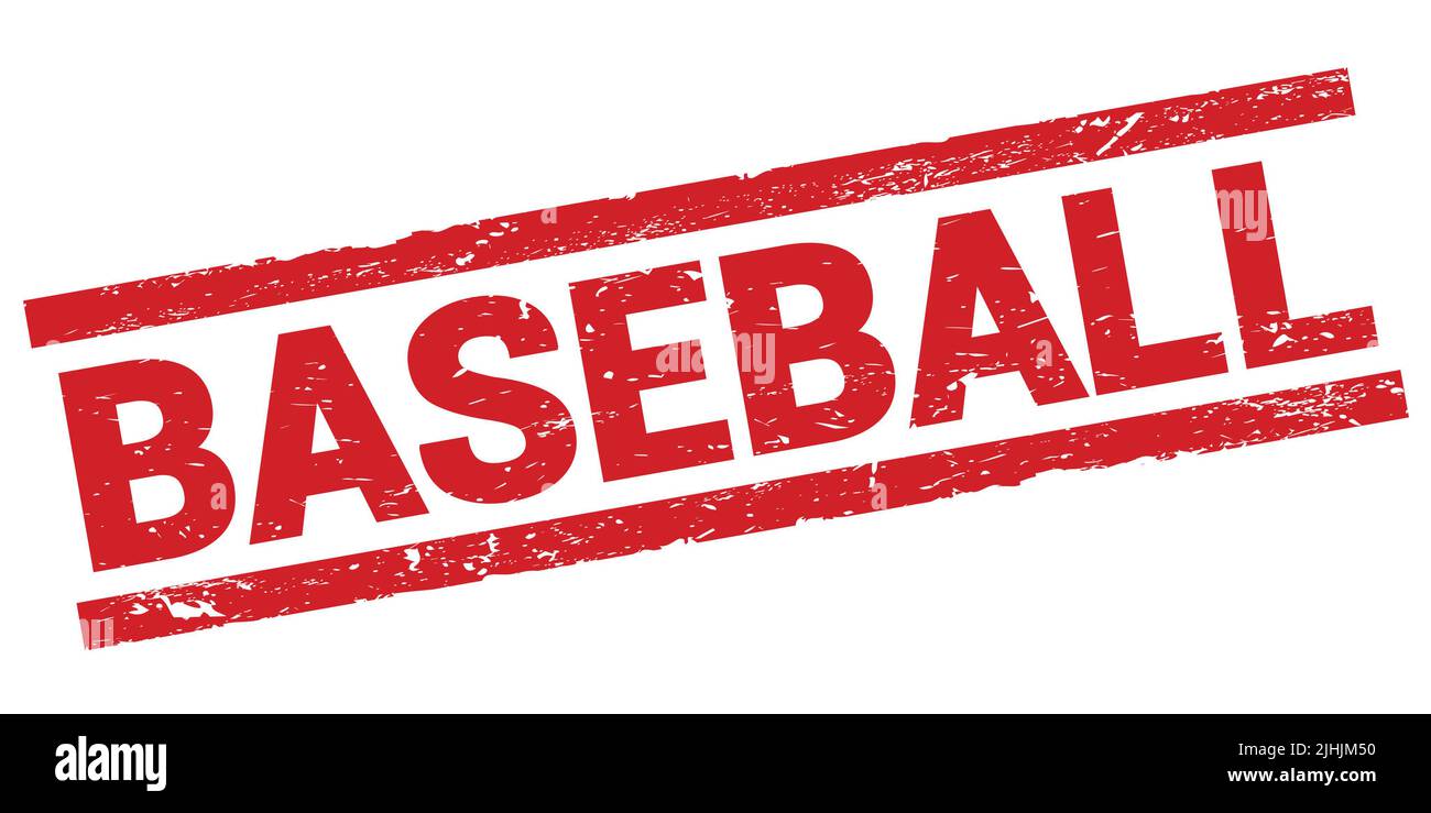 BASEBALL text written on red rectangle stamp sign Stock Photo - Alamy