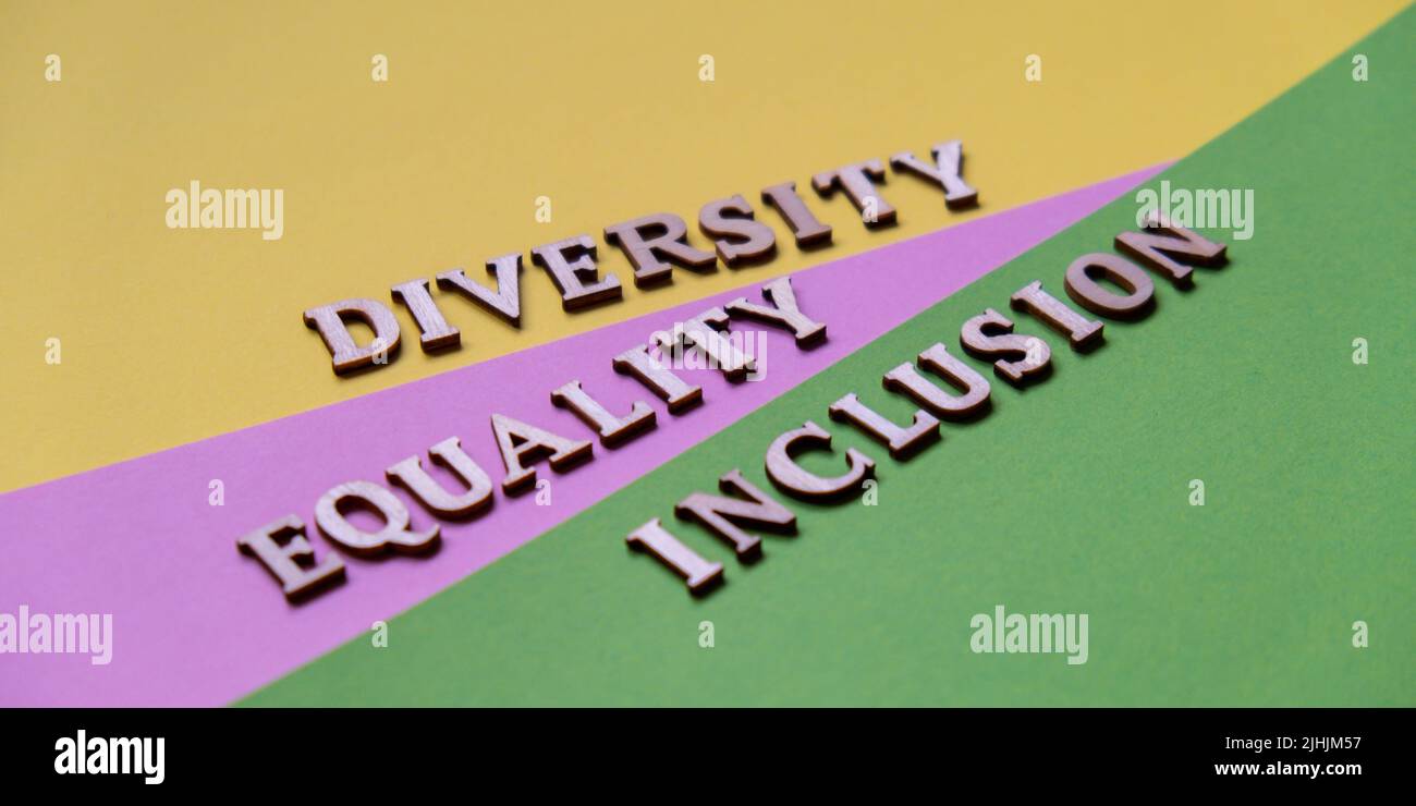Message DIVERSITY INCLUSION EQUALITY. Motivational Words Quotes Concept ...