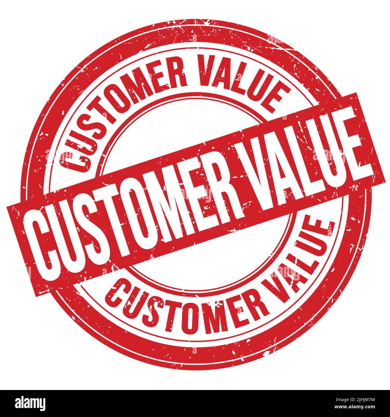 CUSTOMER VALUE text written on red round grungy stamp sign Stock Photo ...