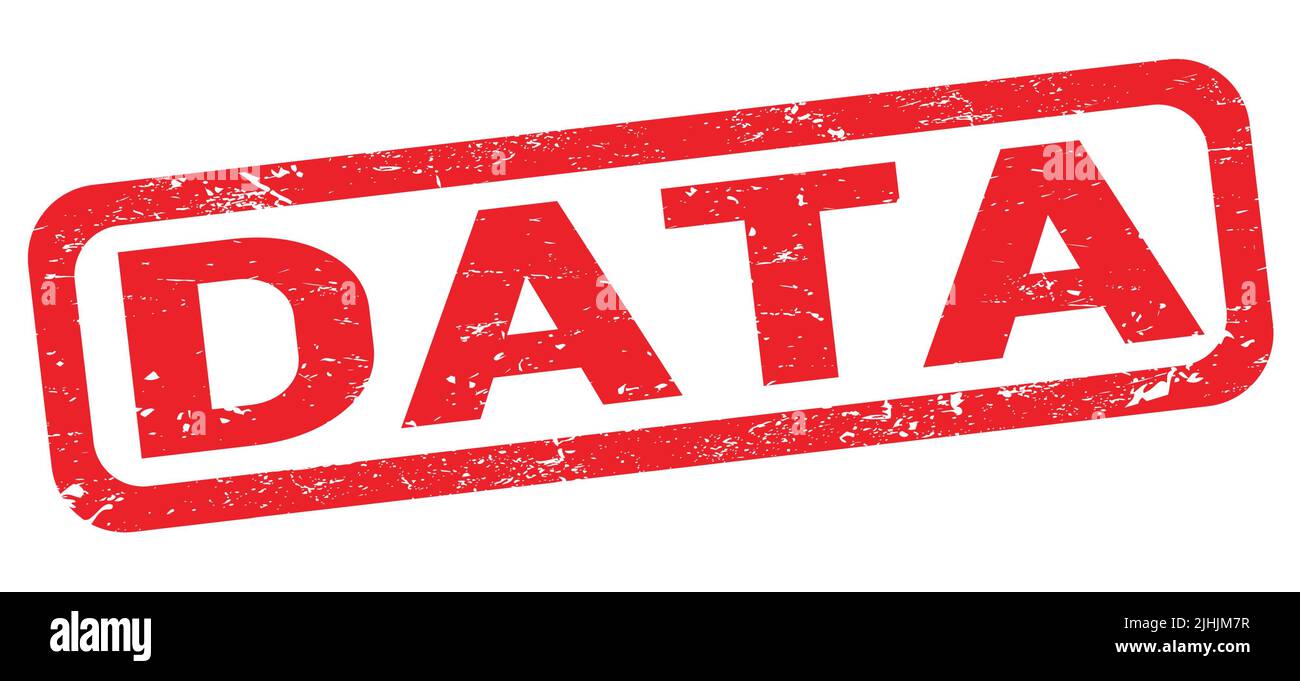 DATA text written on red rectangle stamp sign Stock Photo - Alamy
