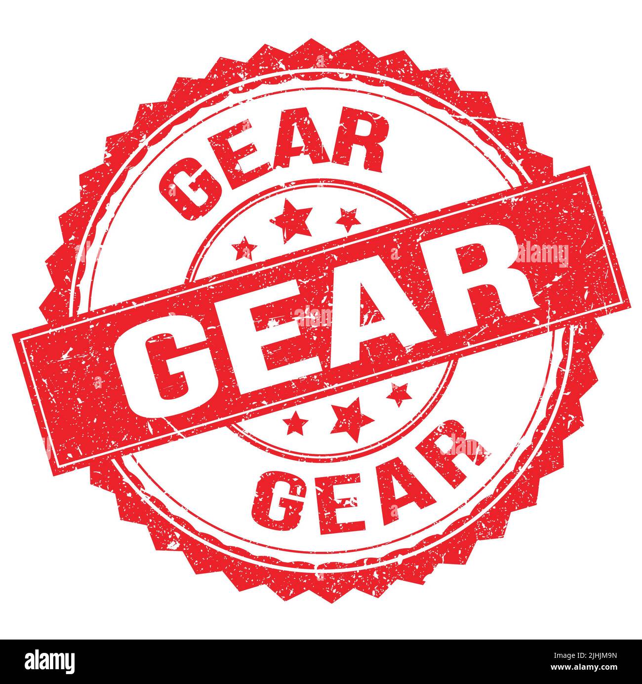 GEAR text written on red round stamp sign Stock Photo - Alamy