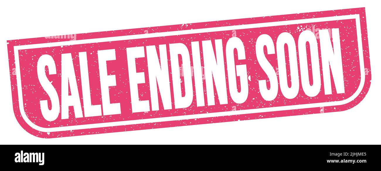 SALE ENDING SOON text written on pink grungy stamp sign Stock Photo - Alamy