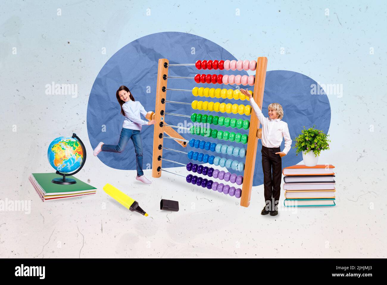 Photo artwork minimal picture of happy smiling little kids children ...