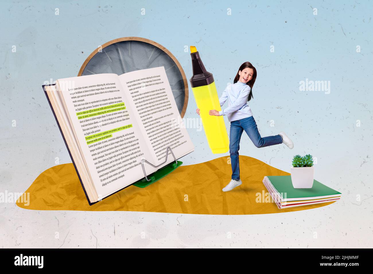 Photo cartoon comics sketch picture of happy smiling little kid child ...