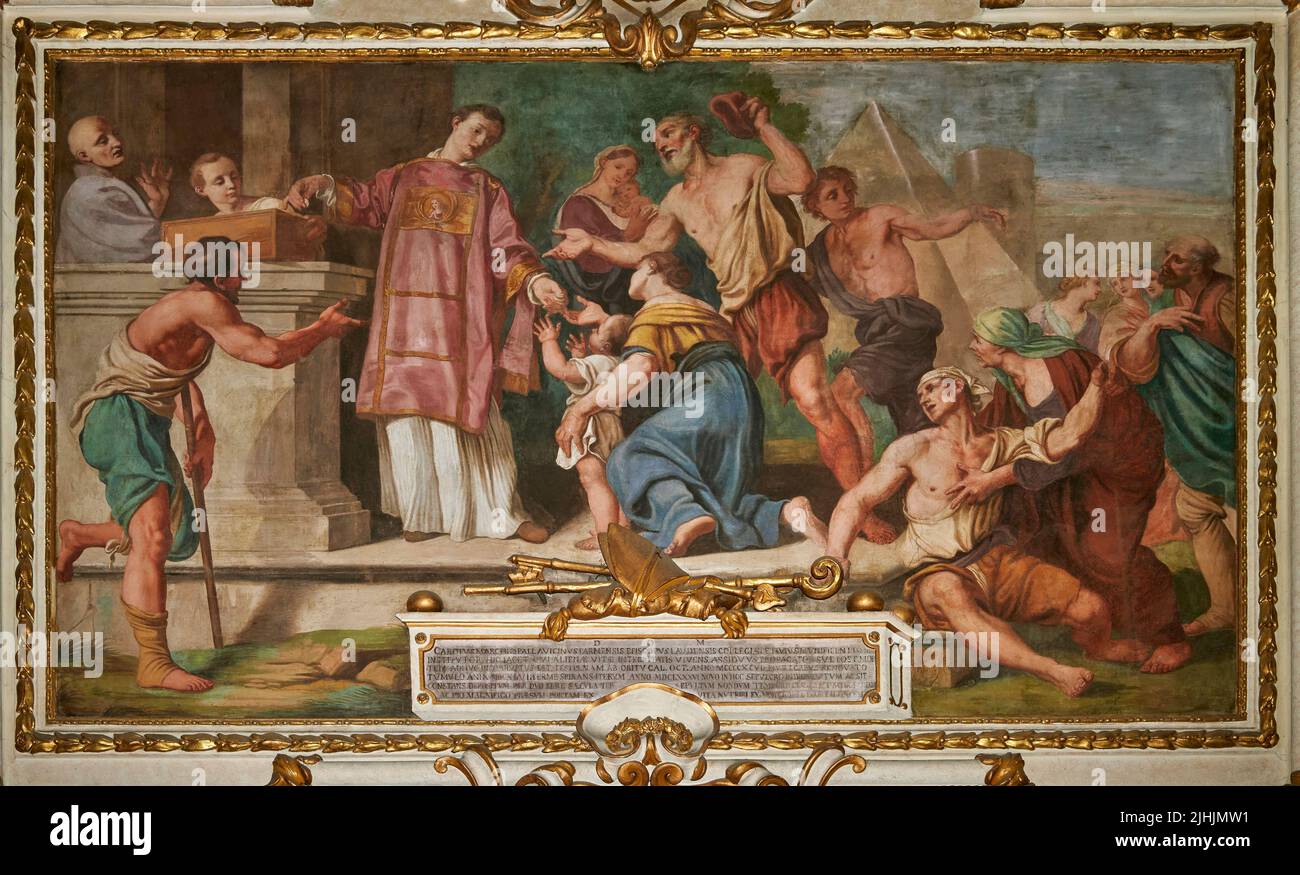 San Lorenzo con i poveri - affresco - Roberto De Longe - 1684 ... San Lorenzo con i poveri - affresco - Roberto De Longe - 1684 ...