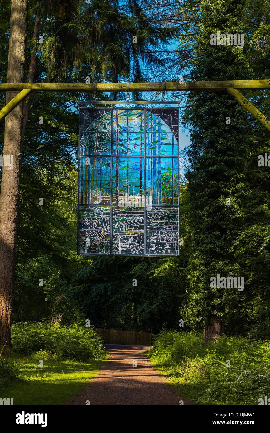 "Cathedral" by Kevin Atherton; Forest of Dean Sculpture Trail Stock ...