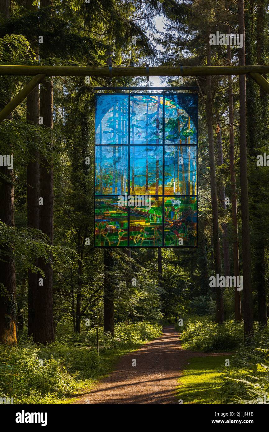 "Cathedral" by Kevin Atherton; Forest of Dean Sculpture Trail Stock ...
