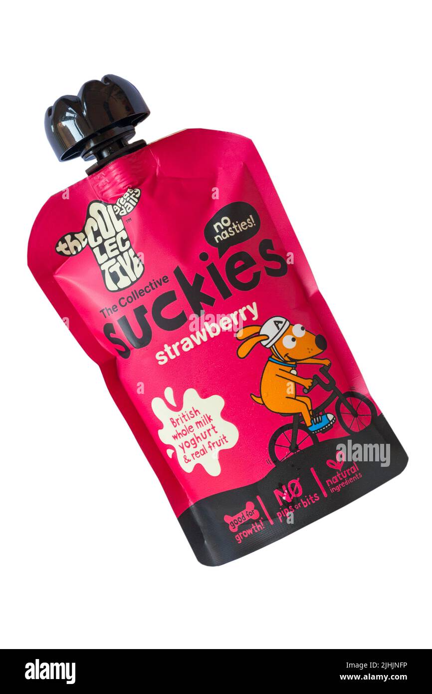 the collective suckies strawberry British whole milk yoghurt & real ...