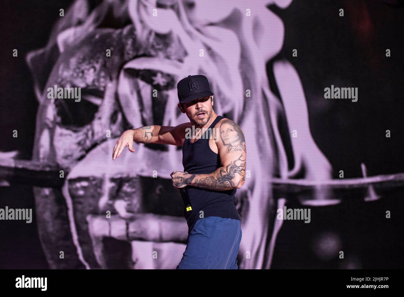 Barcelona, Spain. 2022.07.07. Residente perform on stage at Cruïlla ...