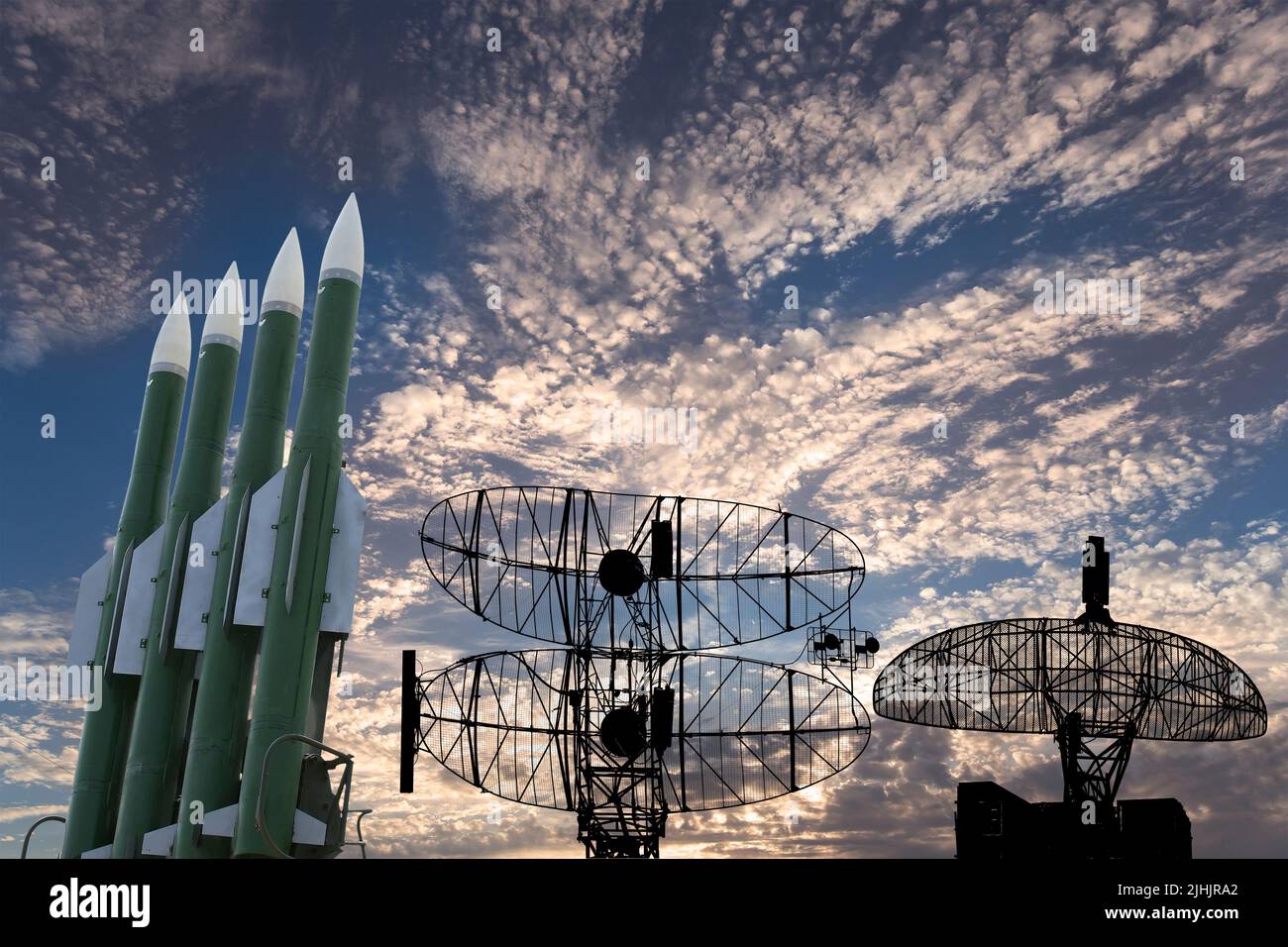 Air defense radars of military mobile anti aircraft systems and modern ...