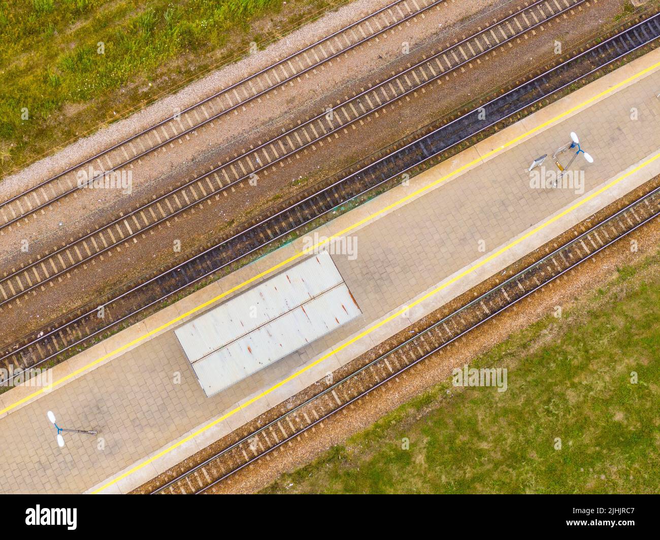 Two railway parallel aerial hi-res stock photography and images - Alamy