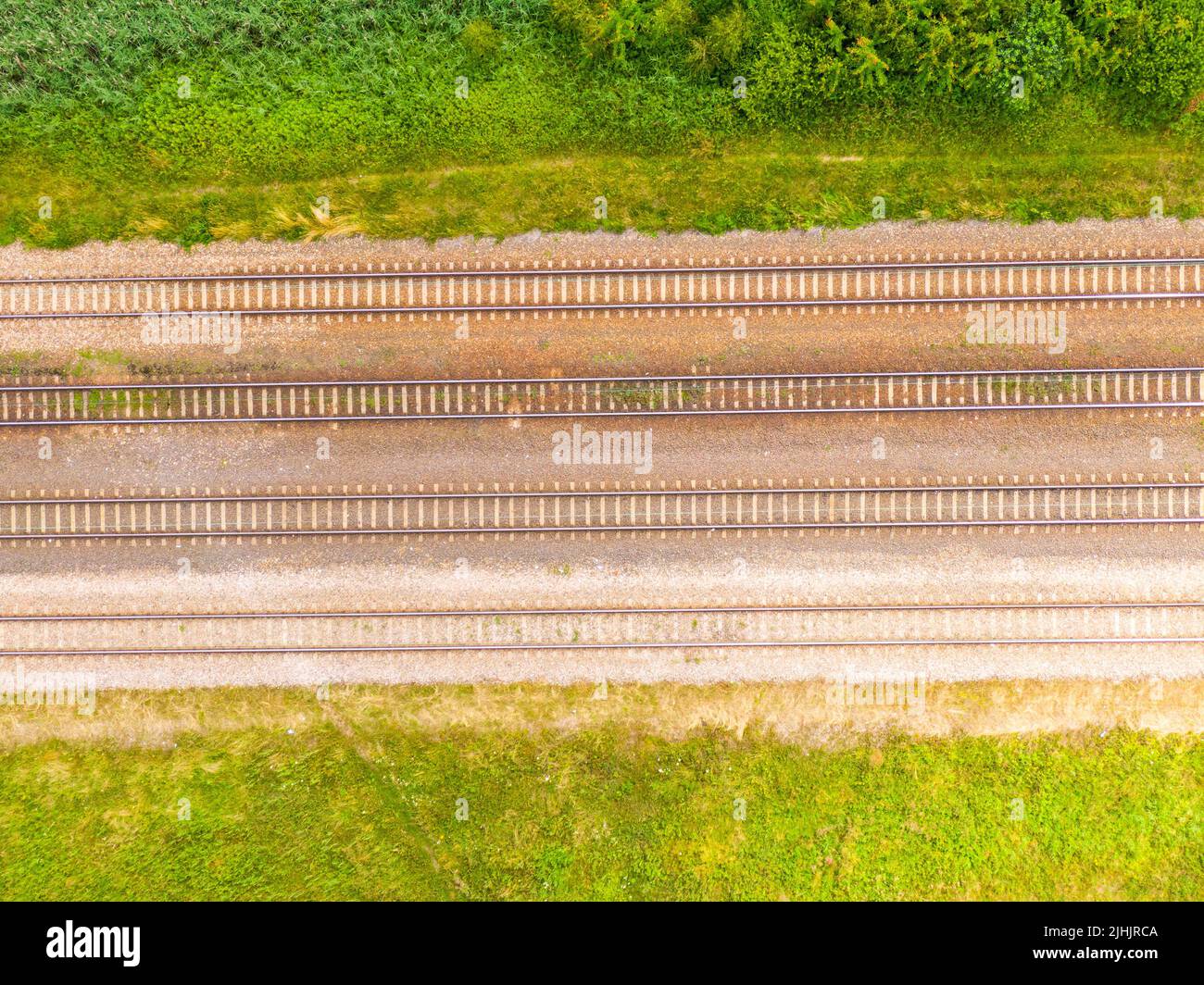 Two railway parallel aerial hi-res stock photography and images - Alamy