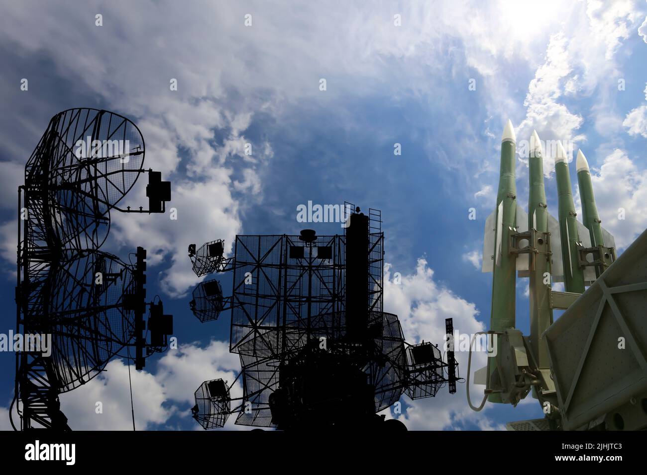 Air defense radars of military mobile anti aircraft systems and modern ...