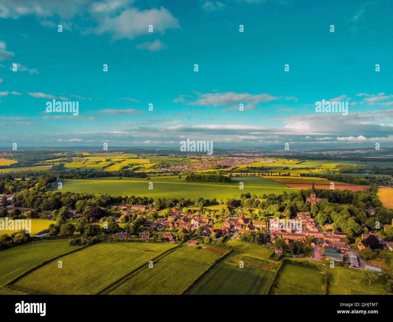 Drone English Countryside Stock Photo - Alamy
