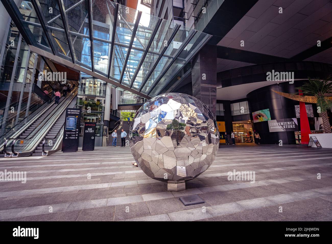 Brisbane, Australia - Reflective sphere art installation in the city ...