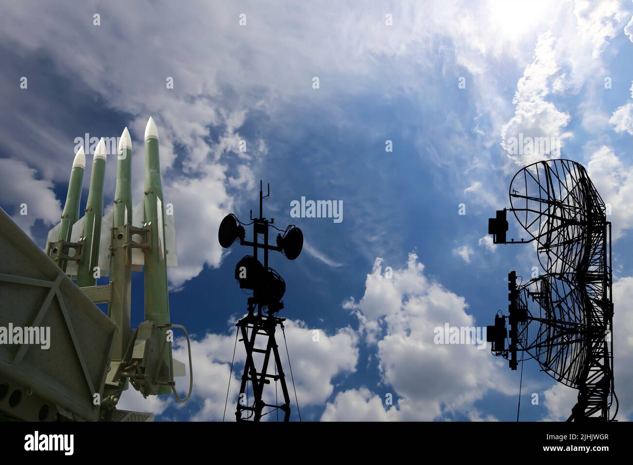 Air defense radars of military mobile anti aircraft systems and modern ...