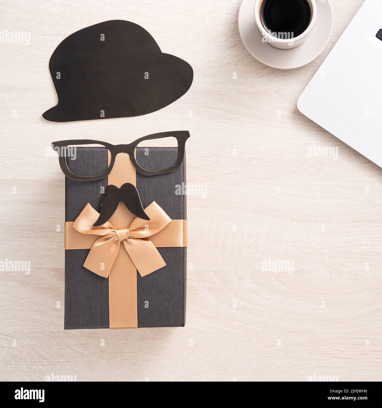 Father's day gift idea background design concept with gift box on ...