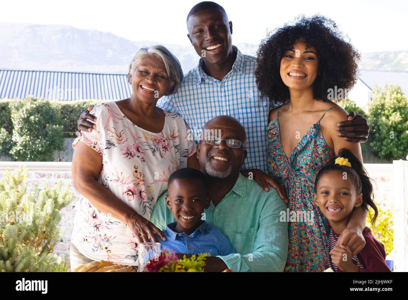 Portrait happy multiracial multigeneration hi-res stock photography and ...