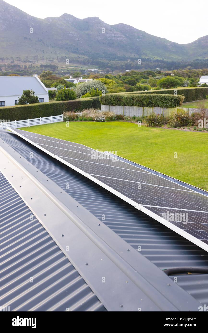 Solar panels against mountain hi-res stock photography and images - Alamy