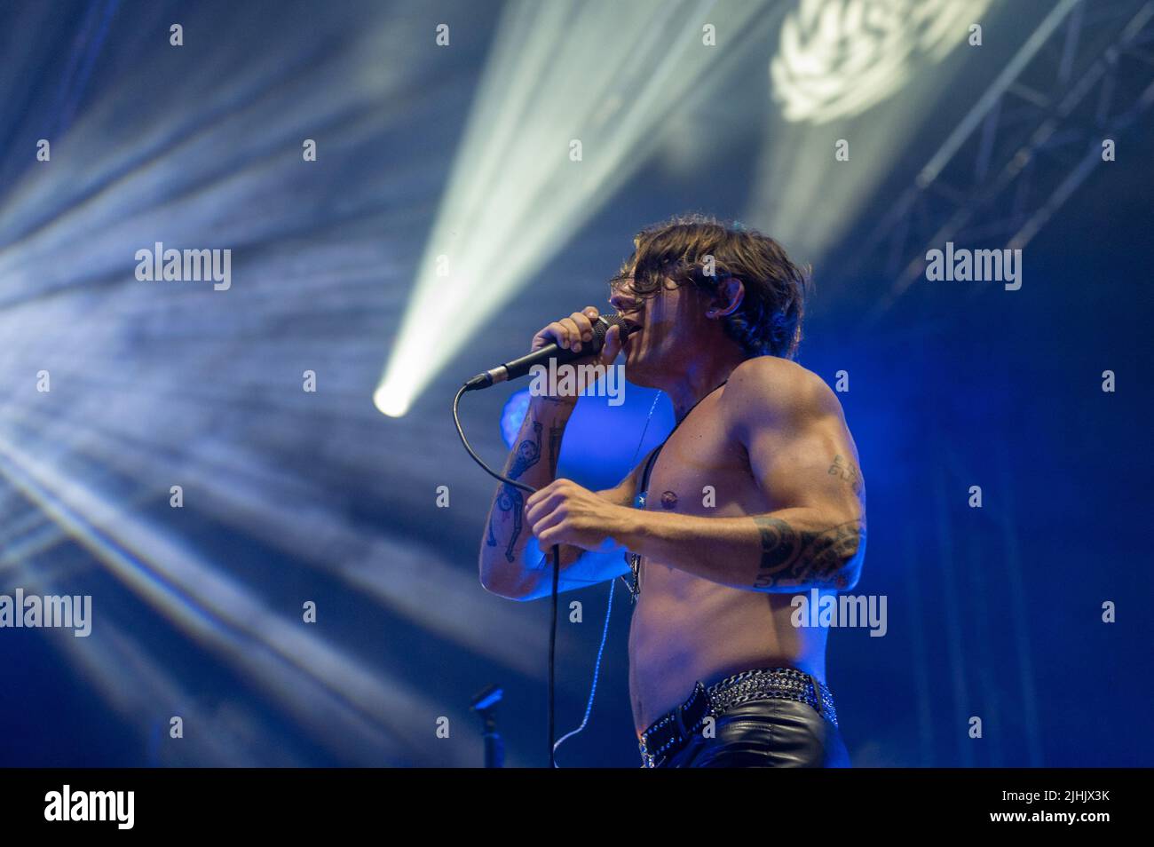 Rkomi on stage during Rkomi - insuperabile Summer Tour 2022, Italian ...