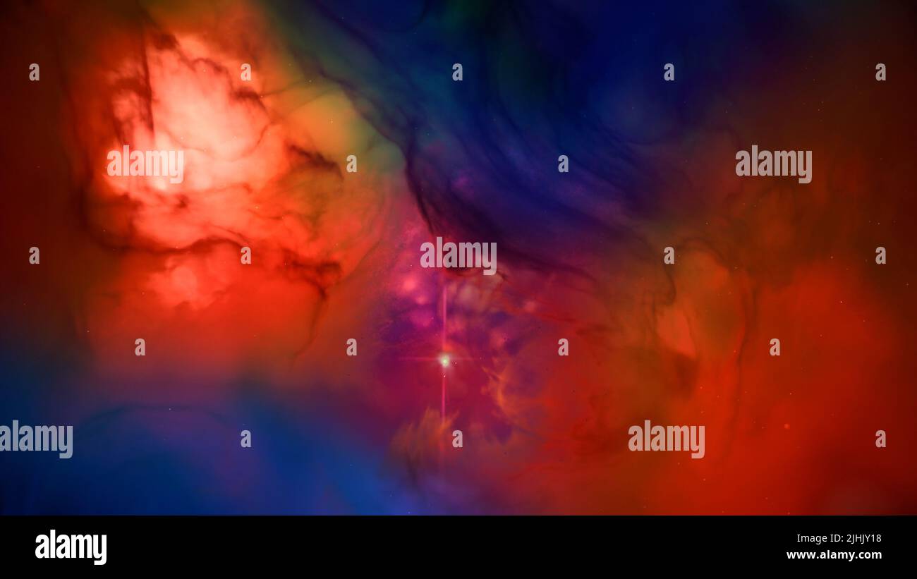 3D Rendering of Dust and Cloud Interstellar in a Universe Stock Photo ...