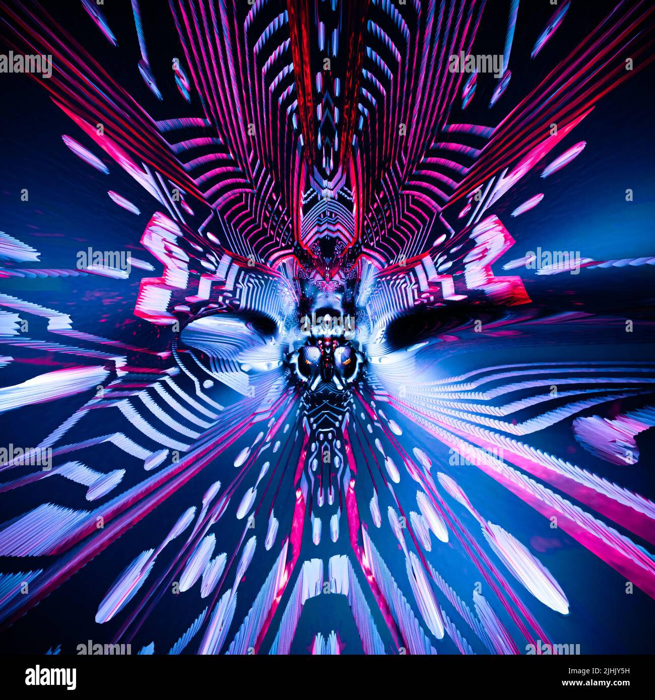 3D Rendering of Halucinated Futuristic Abstract Sci-Fi Patterns Stock ...