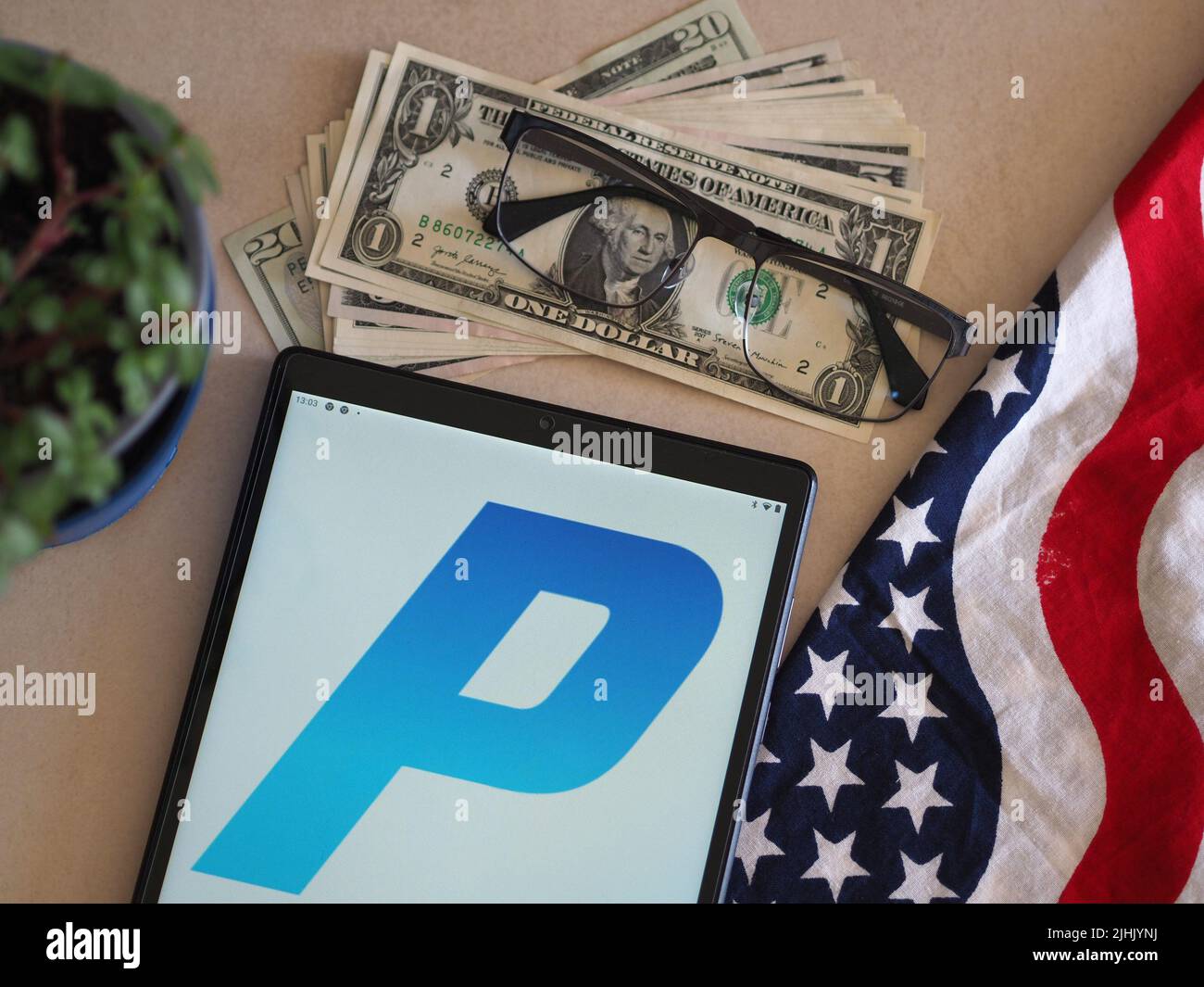 In this photo illustration, Progressive Corporation logo seen displayed ...