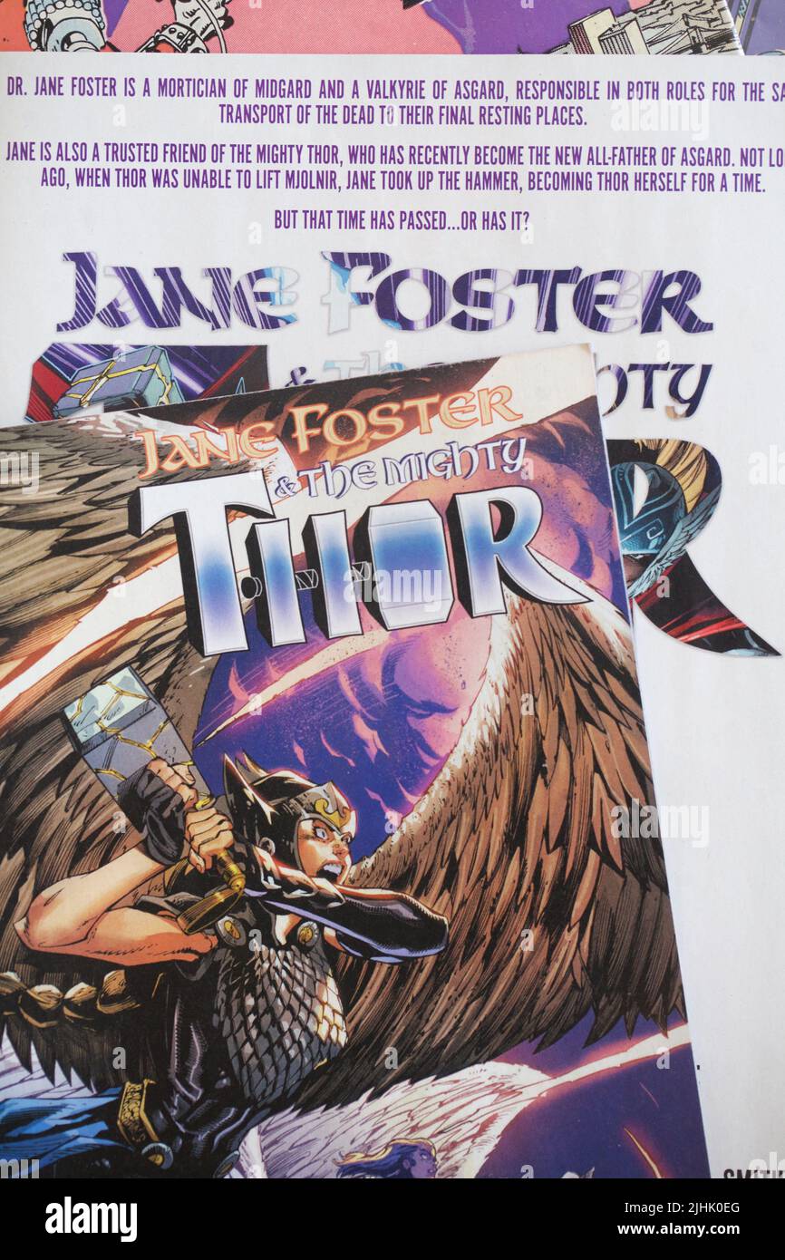 Jane Foster & the mighty Thor comic book Stock Photo - Alamy