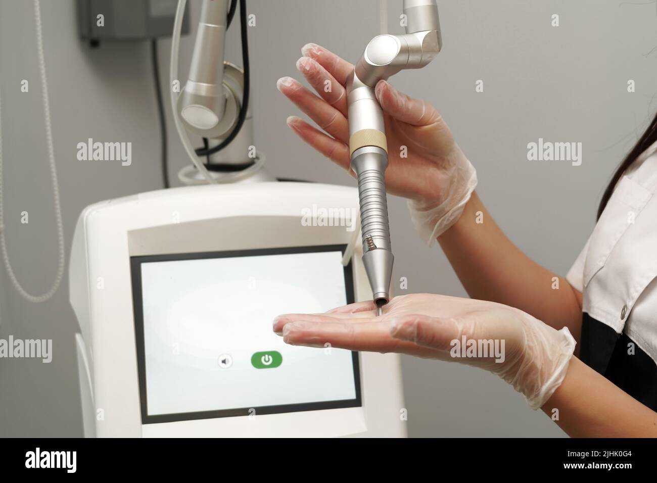 A modern laser device is ready for the antiaging gynecological ...