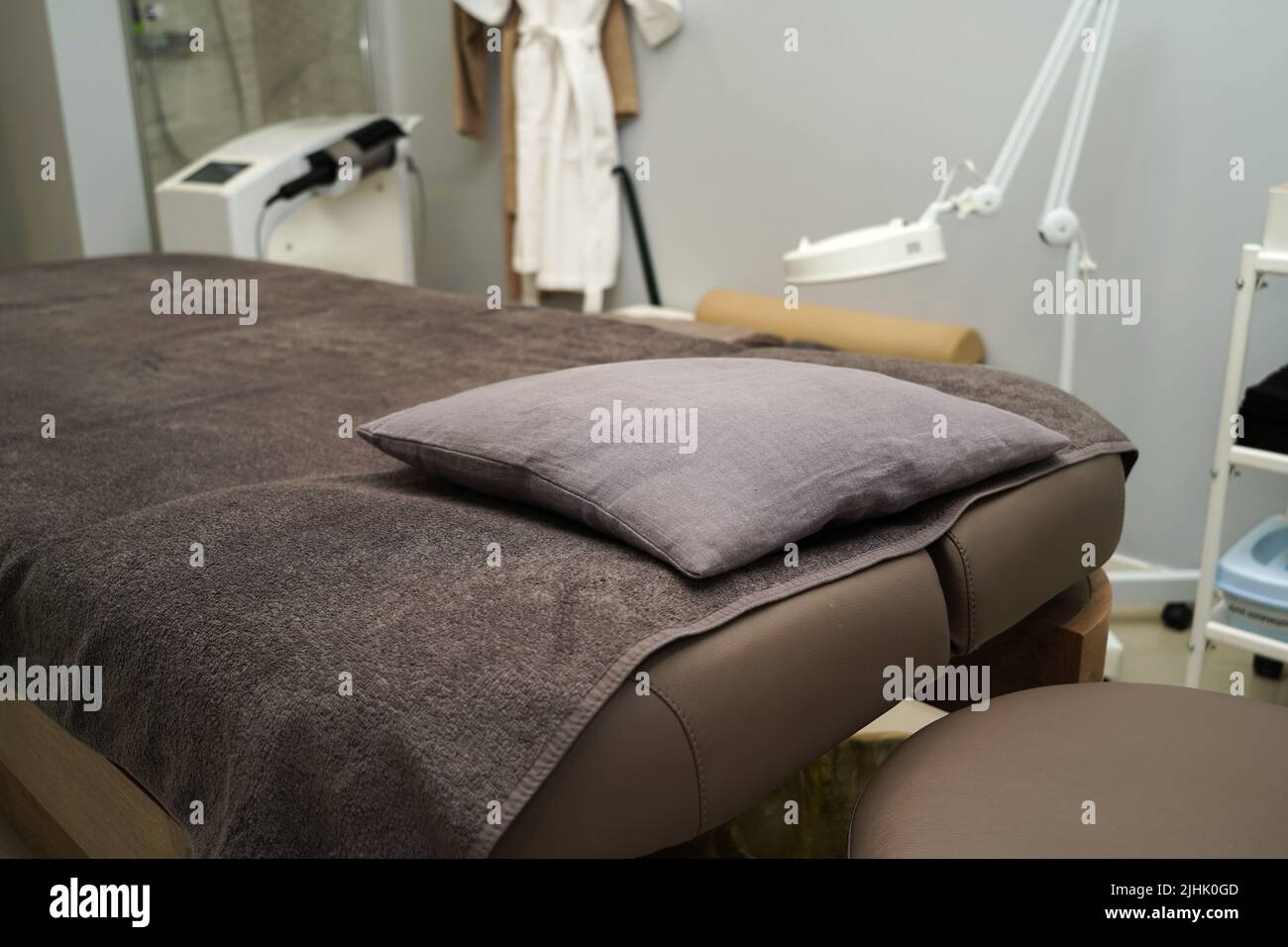 An interior of the cosmetology room. Spa and antiaging face and body ...