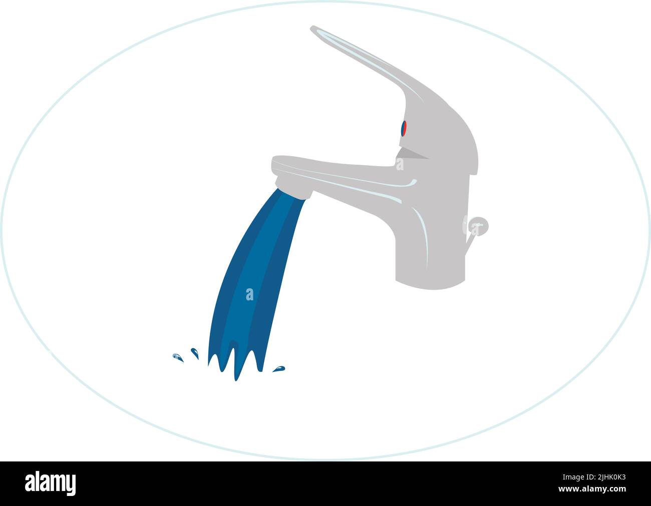 Water coming out from a faucet with great force Stock Photo - Alamy