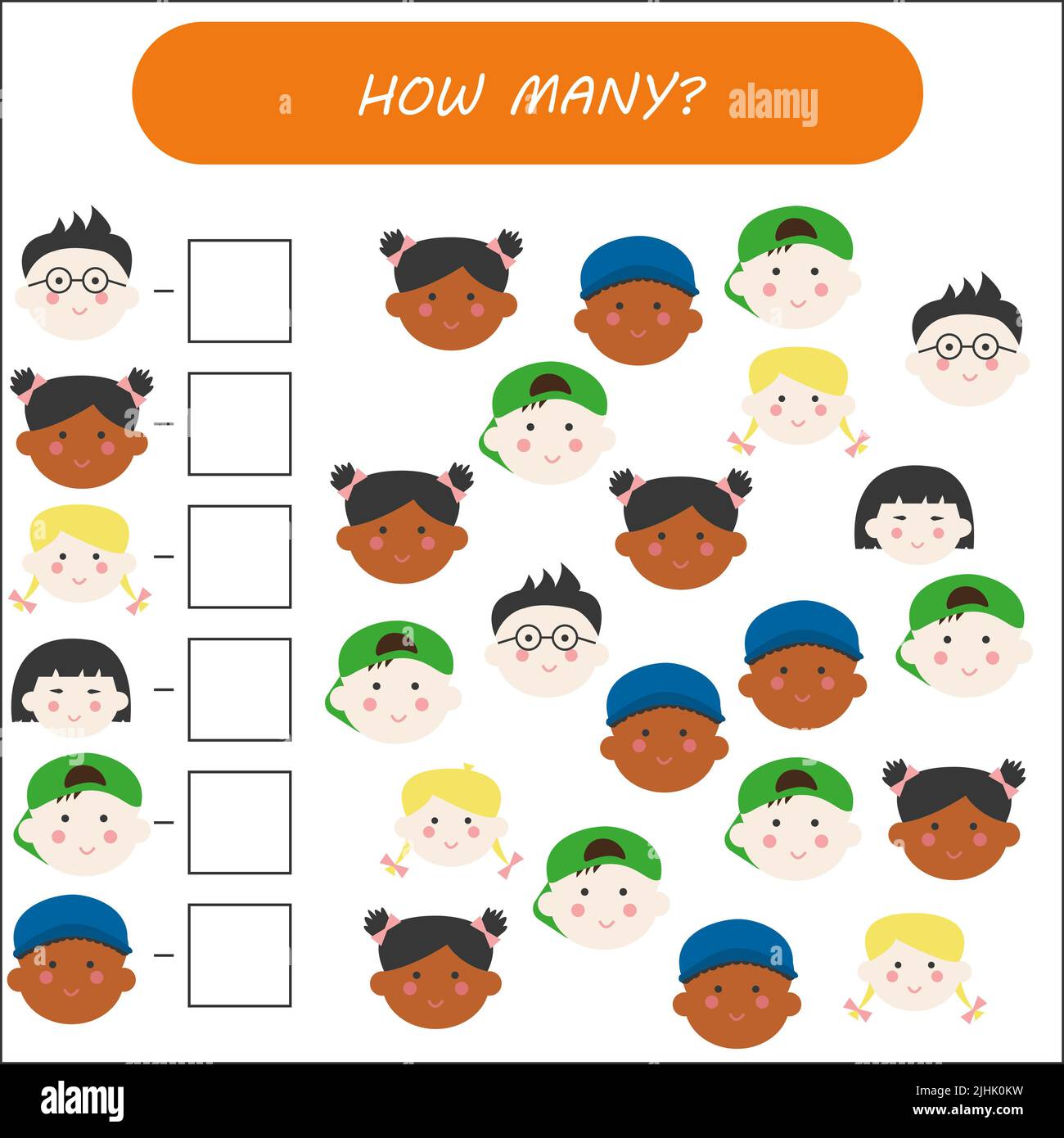 Cartoon illustration educational mathematical counting hi-res stock ...