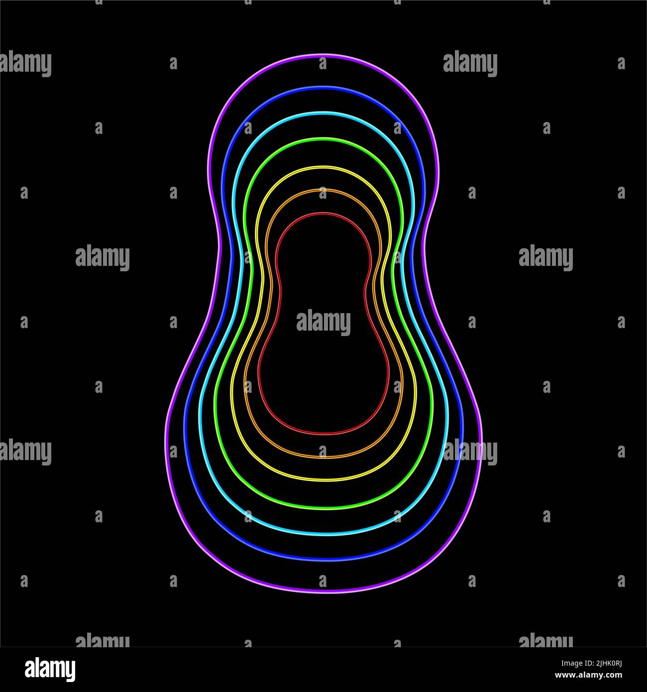 Spiritual growth, Rainbow color marked layers of the male body. The ...