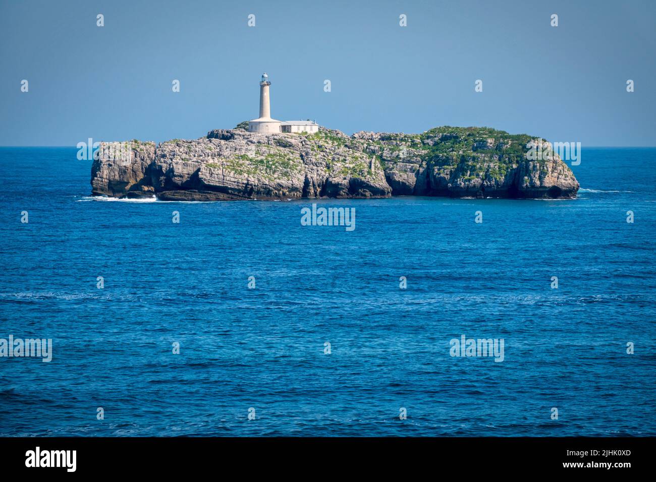 Mouro Island Lighthouse or Faro De La Isla De Mouro in Santander city ...