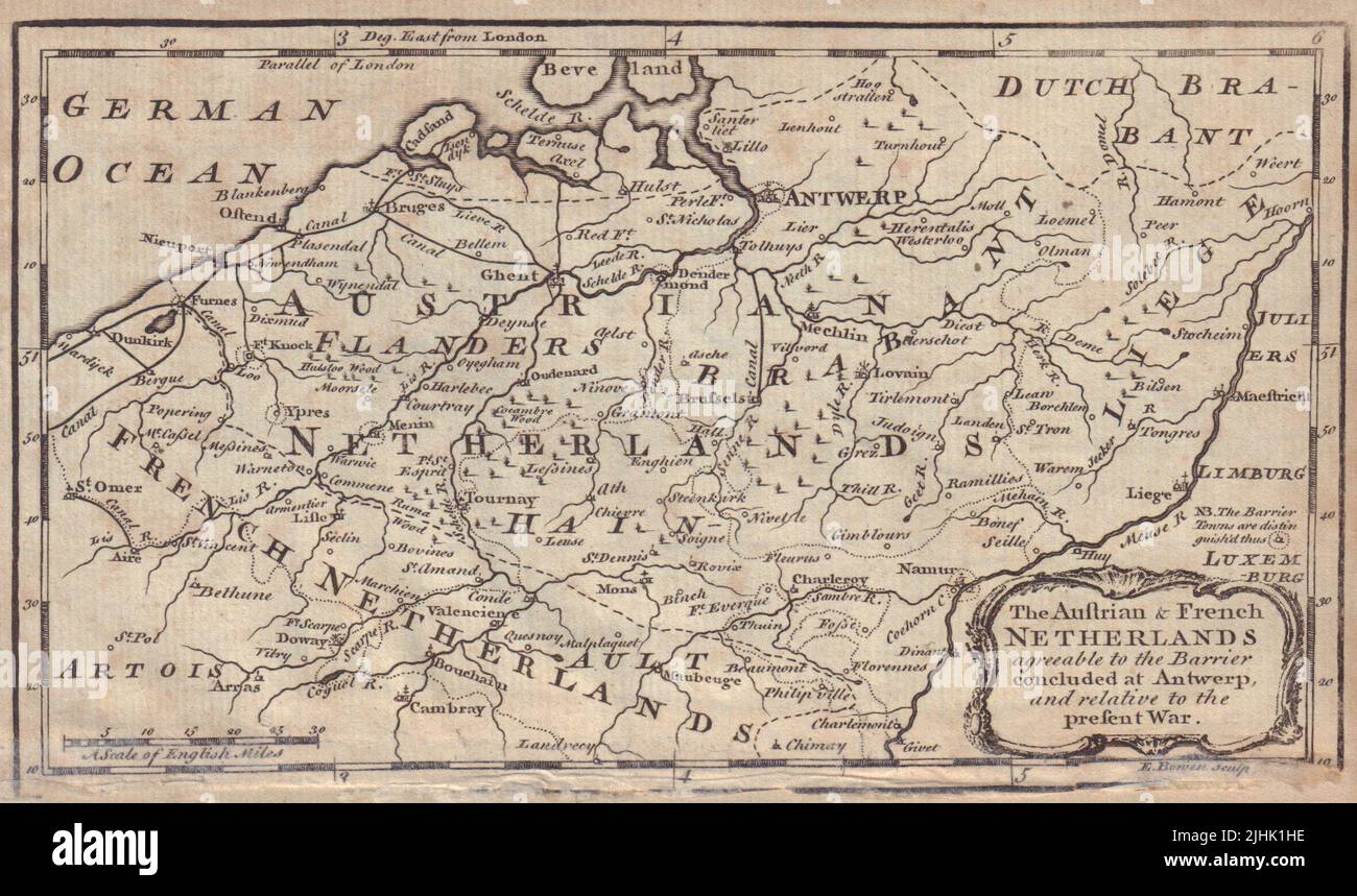 Map of belgium flanders hi-res stock photography and images - Alamy