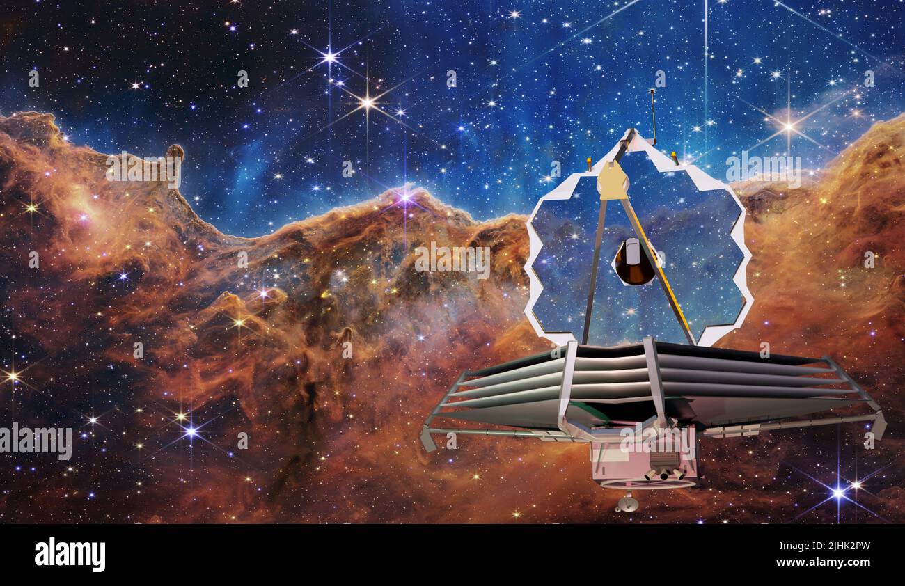The first photograph of the James Webb telescope. Carina nebula, NASA ... The first photograph of the James Webb telescope. Carina nebula, NASA ...