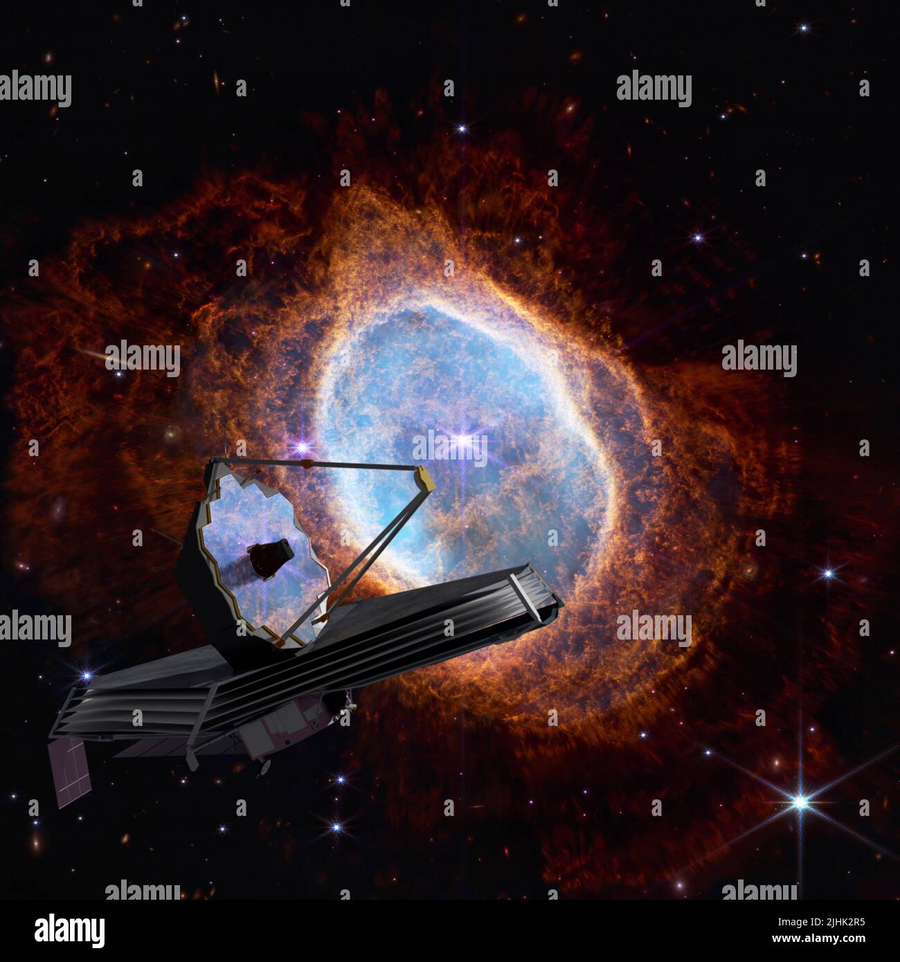 The first photograph of the James Webb telescope. NASA Webb Captures ...
