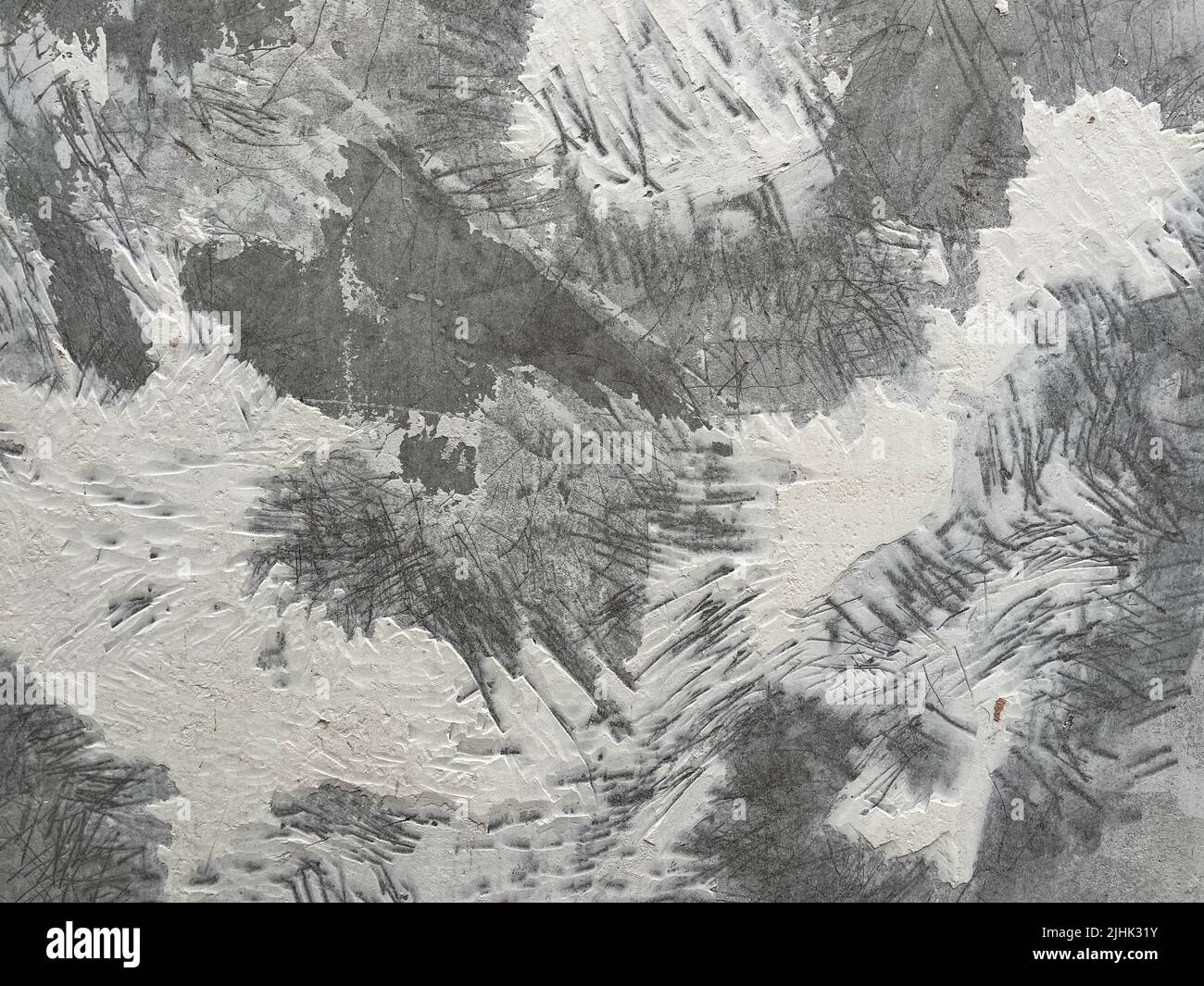 Texture of concrete wall. Shabby gray stone wall with white putty ...