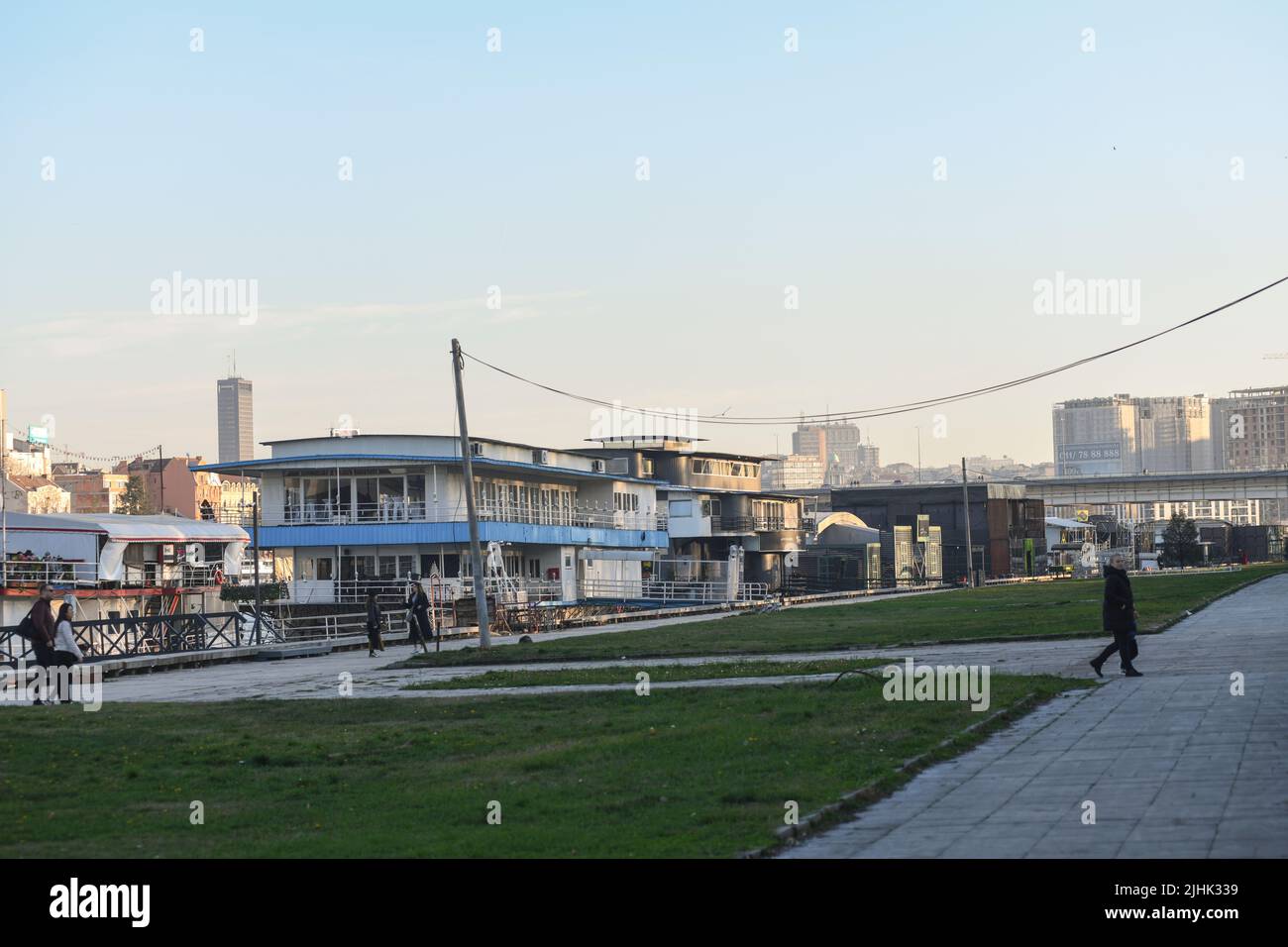 Belgrade: Sava riverside. Serbia Stock Photo - Alamy