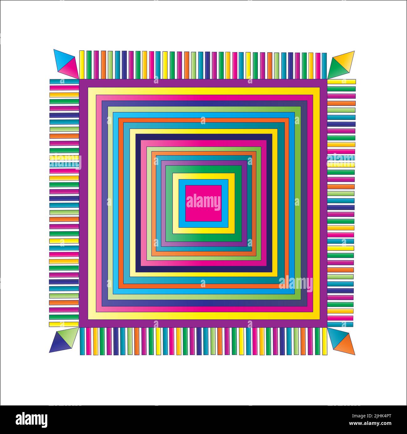 Bright Bold Colors Geometric Abstract Square Design Stock Photo - Alamy