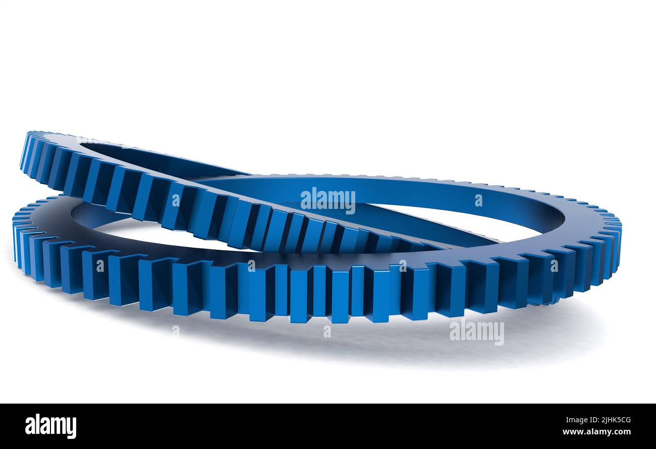 Double round gear on white background, 3d rendering Stock Photo - Alamy